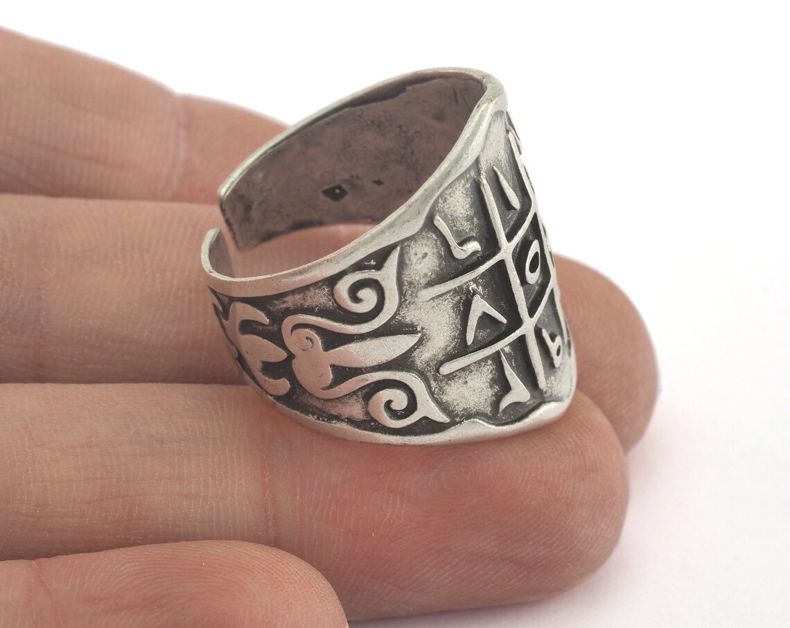 Arabic Numbers Signet Ring Symbols Adjustable Ring Antique | Etsy