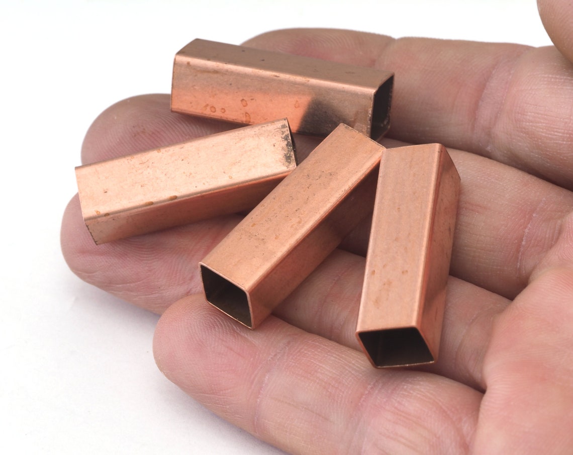 Square Tube Raw Copper 9x30mm 8x8mm Hole Findings OZ2602-340 - Etsy