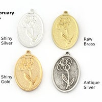 Personalized Birth Flower Necklace by TSK Silver | Custom Floral ...