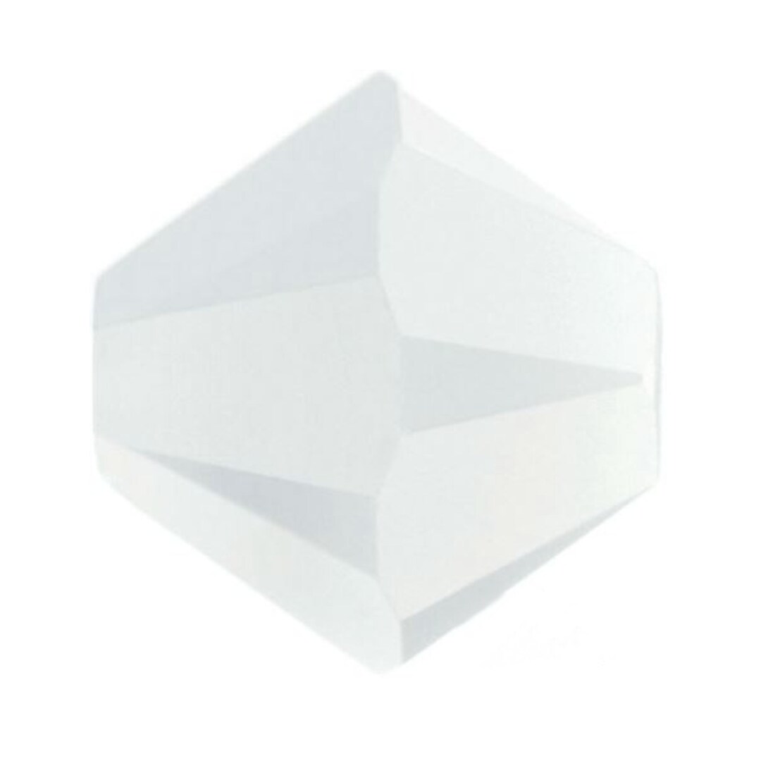 Swarovski Beads Crystal 5301 4mm XILION Bi Cone 281 (white ) Bicones ...