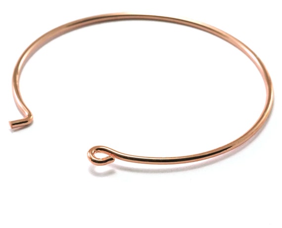 Wire Bracelet 55mm Rose Gold Plated Brass N140 - Etsy