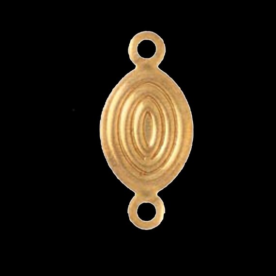 Oval Shape 2 Hole Raw Brass Connector 200 Pcs 16x7mm Raw - Etsy