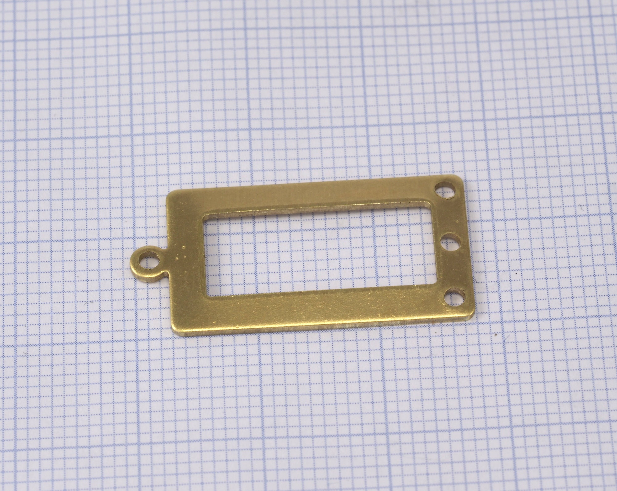 Rectangle Frame With Loop and 3 Hole 28x14mm Pendant Charms | Etsy