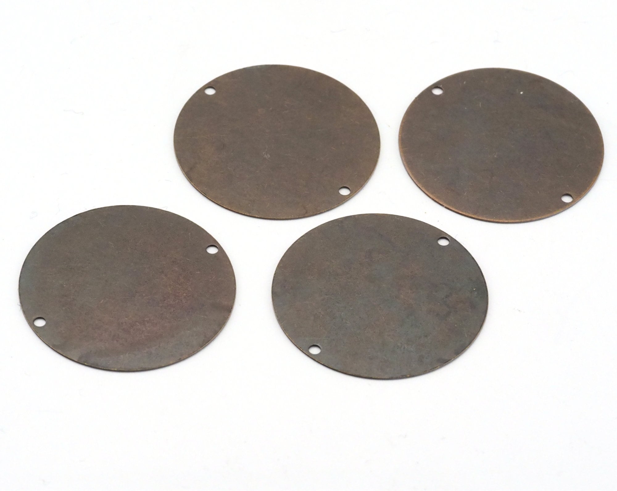 Antique Brass Tone Brass 32mm Circle connector 2 hole Charms | Etsy