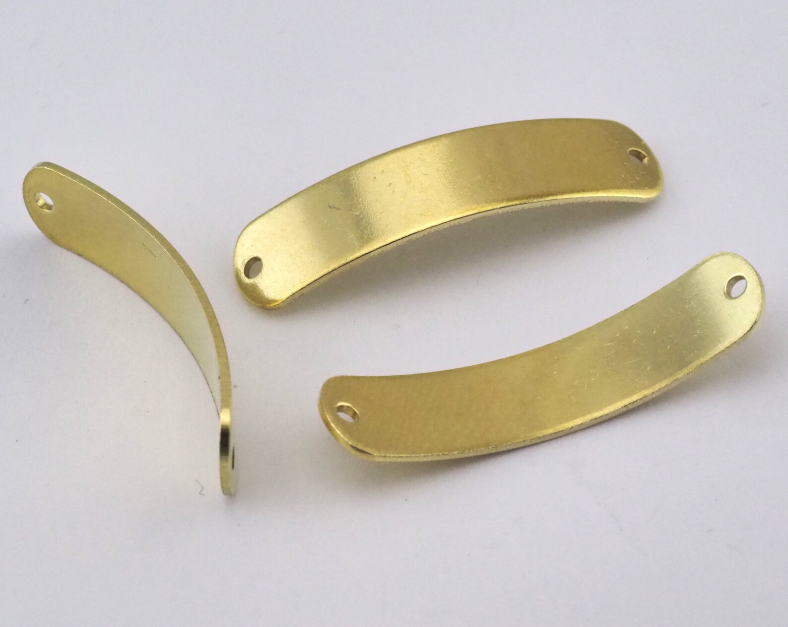 Curved Oblong Rectangle Shape Stamping, Name Tag for Bracelets 33x8mm ...