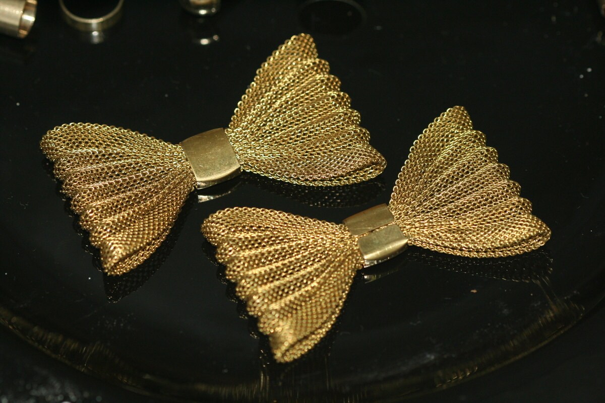 2 Pcs Wire Mesh Raw Brass Bow Tie Shape 30x50mm 740 - Etsy UK