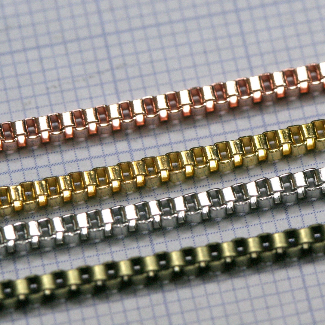 Mixed Color Alloy Square Chain Cube Box Chain 1,9mm Z025 - Etsy