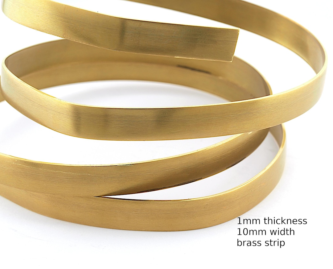 Flat Wire Brass Sheet Strip Width 10mm (1mm Thickness) Raw Brass UKD10 ...