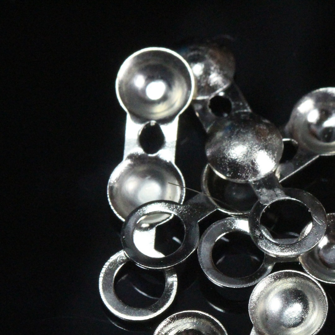 4x13mm Brass Ball Crimp Bead Tips- Clam Shell Knots Cover Terminators ...