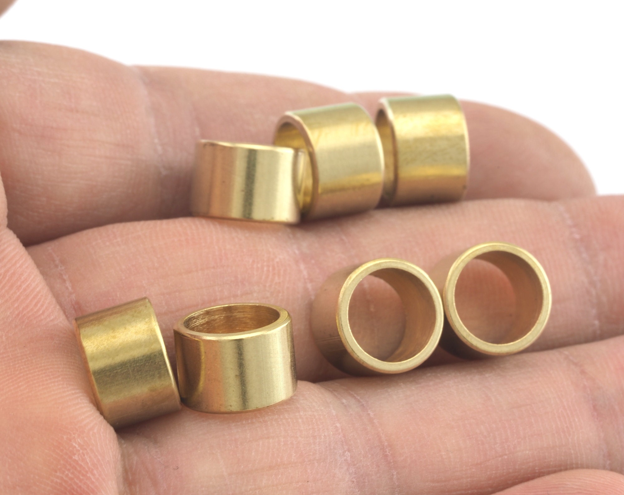 Cylinder Ring Tube Raw Brass Closed Ring 10x7mm Bab8 3115 - Etsy