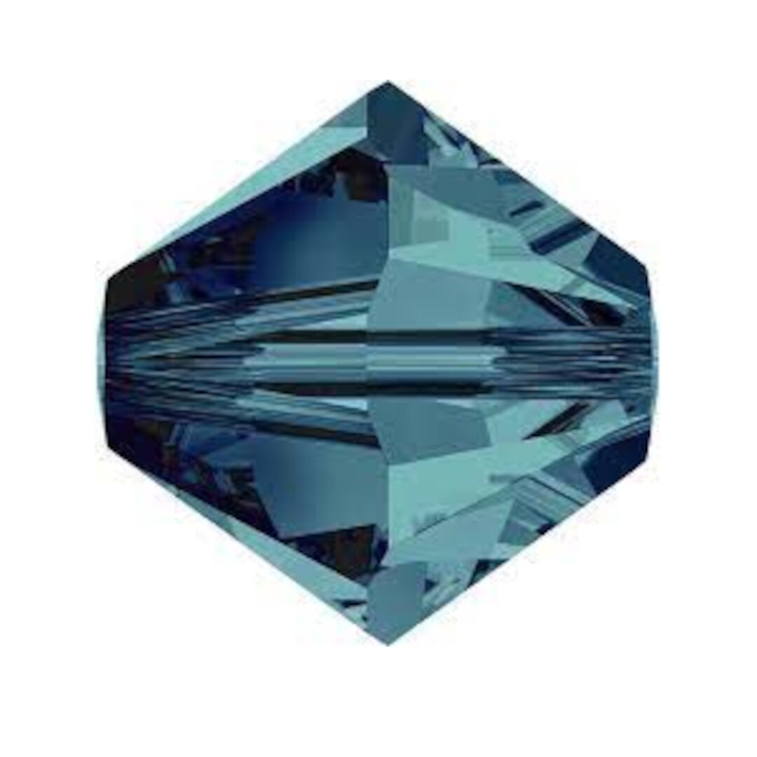 Swarovski Beads Crystal 5301 4mm XILION Bi Cone 379 (indicolite ...