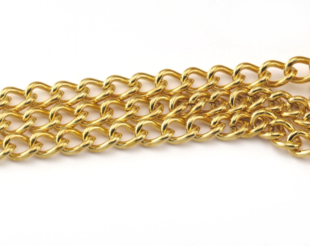 Raw Brass Curb Chain (gourmet Chain) 3.8mm Z145 - Etsy