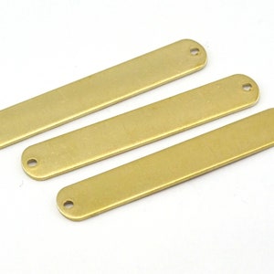 Oblong Rectangle Shape Stamping, Name Tag for Bracelets 45x8mm (0.8mm ...