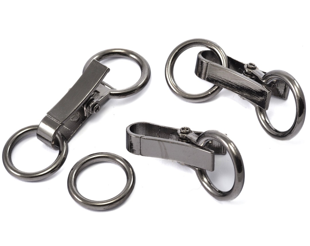 Fur Leather Blouse Clasp Clasp Gunmetal Tone Findings 60x20mm Alloy ...