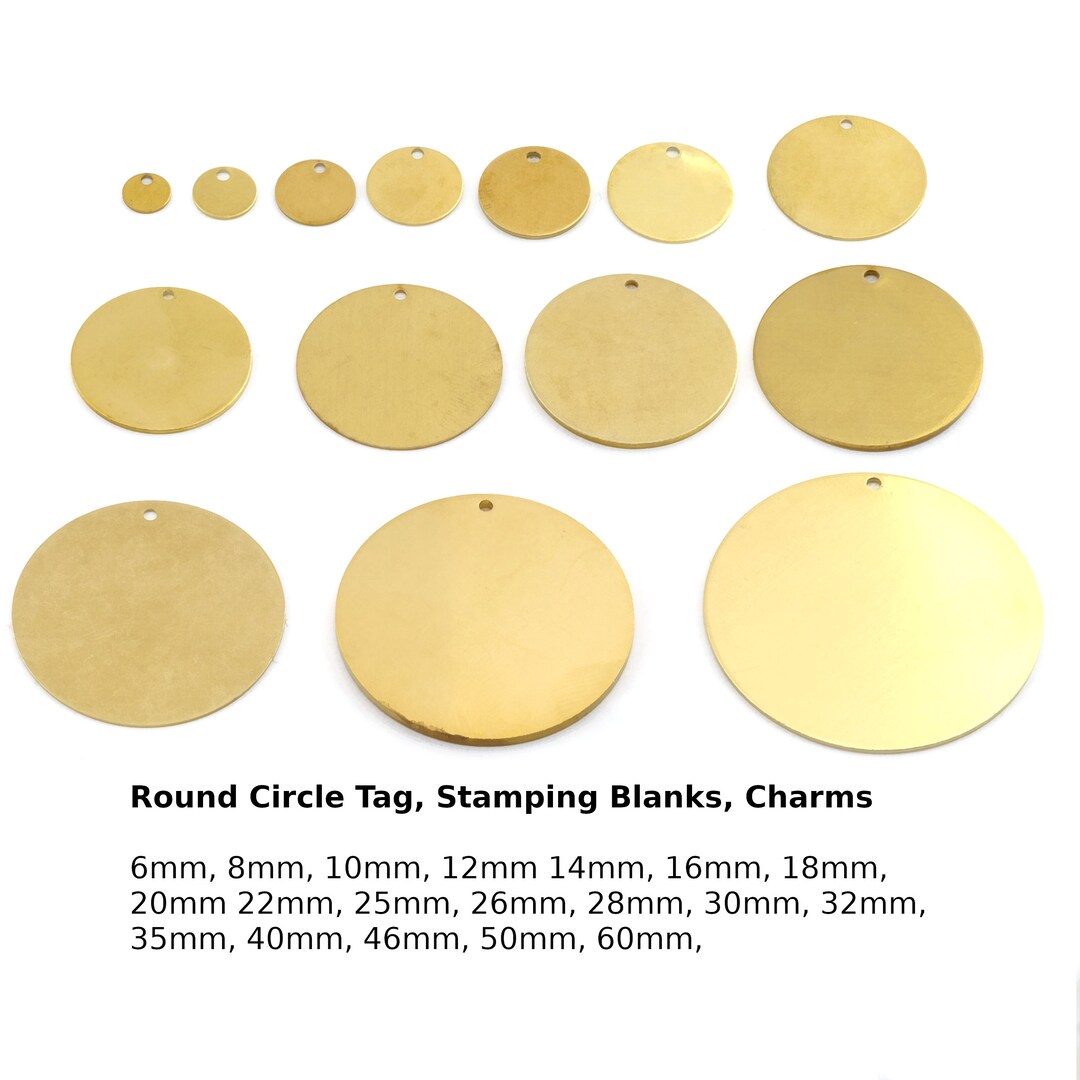 Round Disc Stamping Blanks Thck 0.5, 0.8, 1 1.5mm Dia. 6, 8, 10, 12, 14 ...