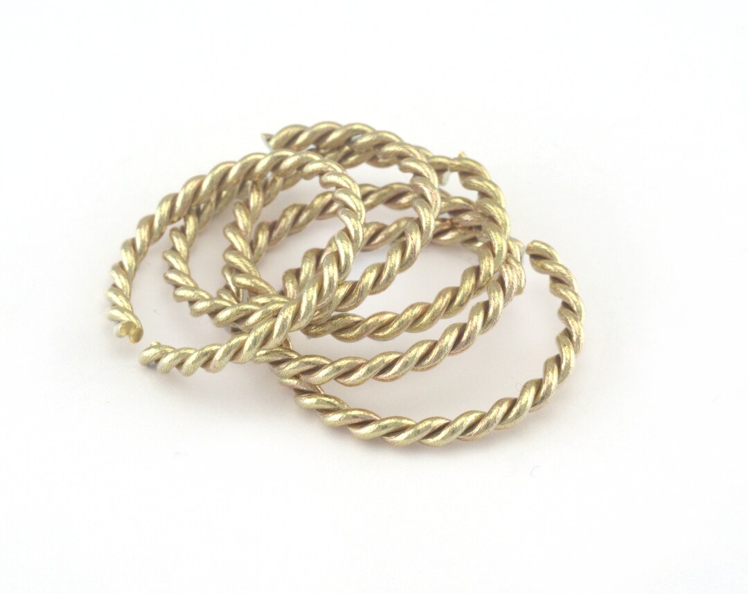 Stacking Ring, Circle , Round Knuckle Ring, Raw Brass Adjustable Swirl ...