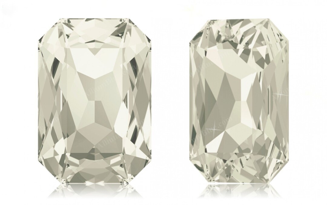 Rectangle Octagon Large Fancy Stone Swarovski® 4627 Silver Shade ...