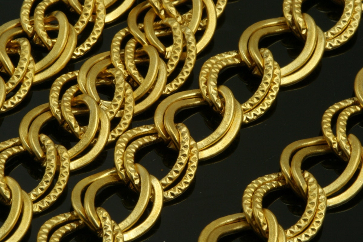 Gold Plated Metal Link Chain 1 Mt 33 Feet 12x9mm 1/2x3/8 Inch - Etsy ...