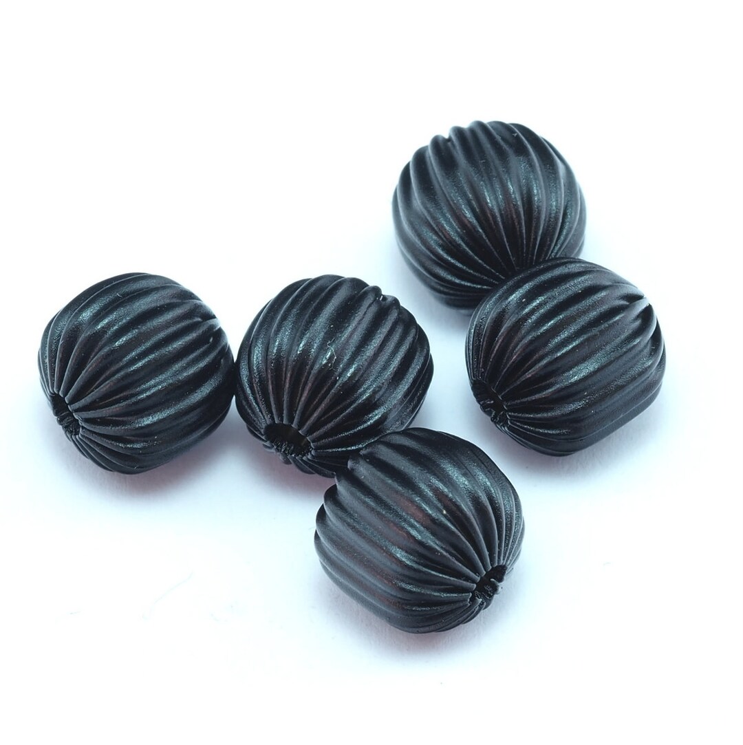 Black Painted Melon Bead 9mm hole 2.5mm Spacer Bead Bab2.5 OZ642 - Etsy