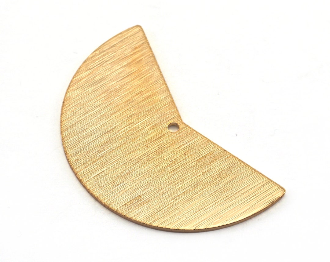 Brushed Geometric Connector Charms Gold Plated Brass 38x23mm 0.8mm ...