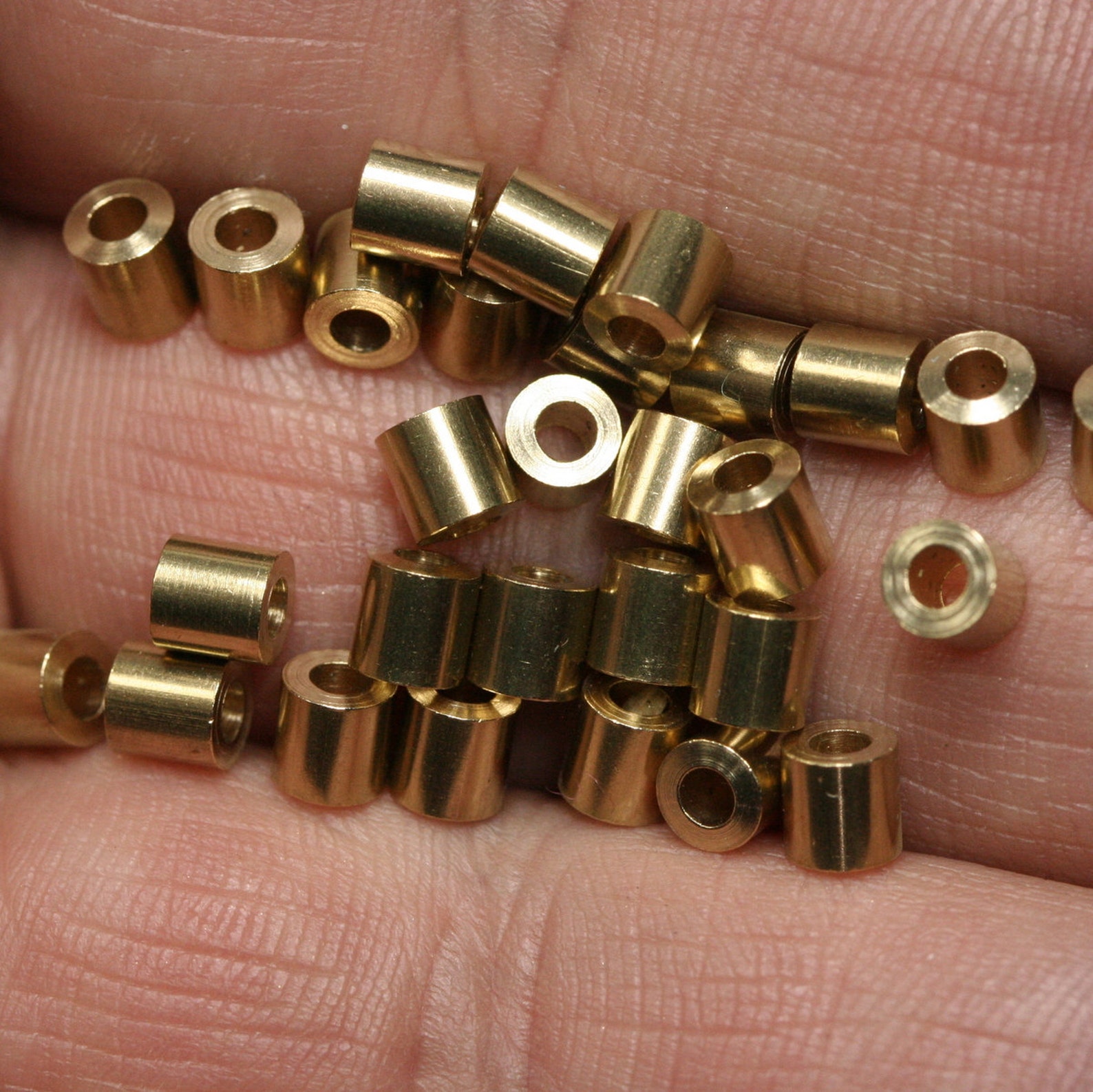 Raw Brass Tube 4x4mm hole 2mm Raw Brassraw Brass - Etsy