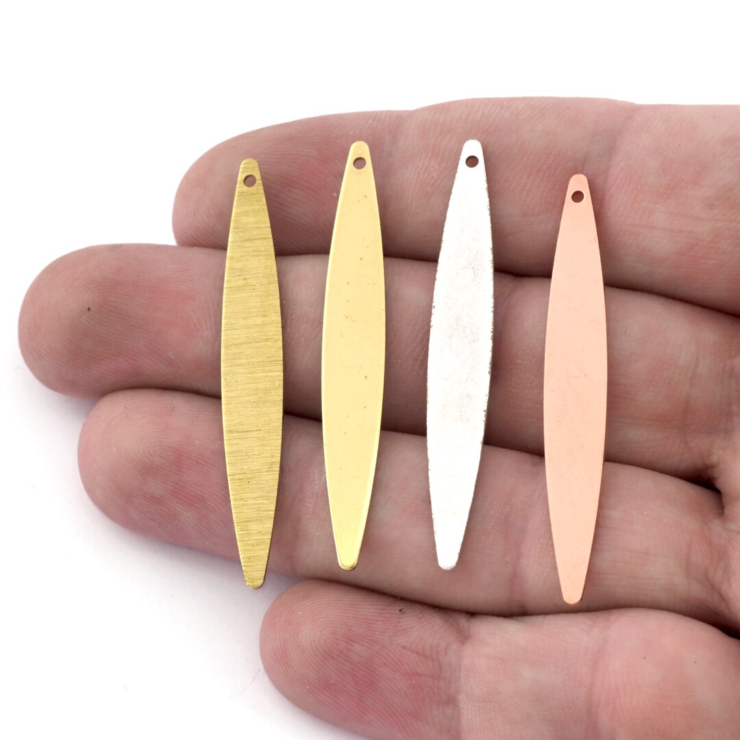 Marquise Charms, Earring Charms Parts, 50x7mm Tag Blank Charms Findings ...