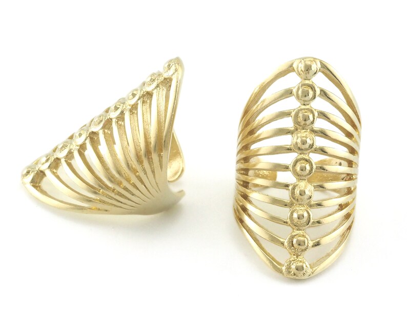 Cage Ring Adjustable Raw Brass 18mm 7.5US Inner Size OZ2728 - Etsy