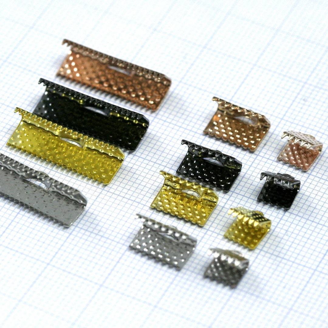 Metal Ribbon Crimp Ends, 6x10mm Jewelry Findings -1909 - Etsy