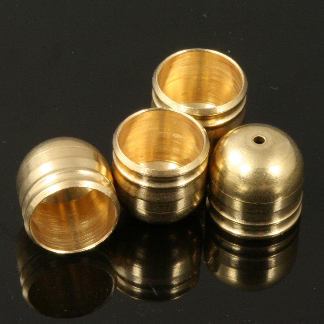 Raw Brass Cord End Caps, 6mm Inner, Ribbon Ends (7,6x6,6mm) -ENC6 1500 ...
