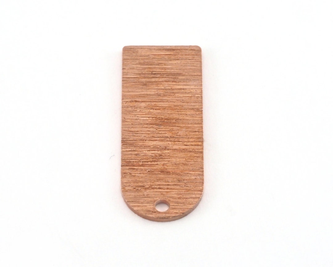 Brushed Semi Circle Rectangle Shape 25x10x0.8mm Raw Brass Findings Scs ...