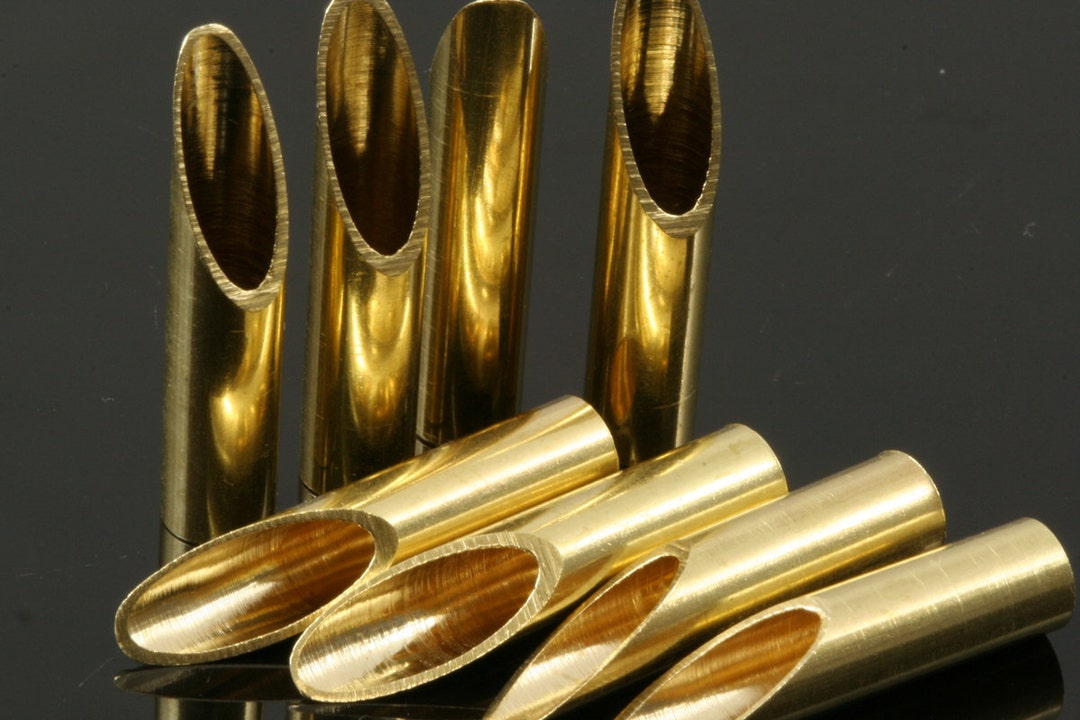 Diagonal Cut Tube Rod Raw Brass 6x28mm (hole 5mm ) 1749 - Etsy