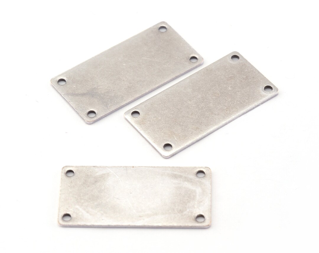 Rectangle Stamping Blank 15x30x0.8mm (20 Gauge) Antique Silver Plated ...