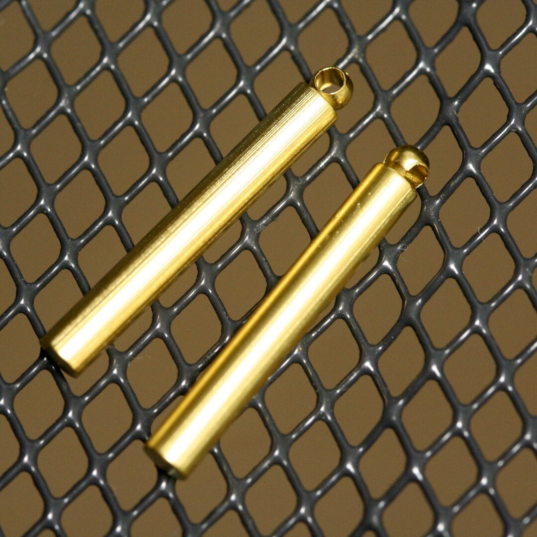 Gold Plated Brass Rod 3x23mm 0.93" (1.2mm 0,05" 16 Gauge Hole ) 1227G ...