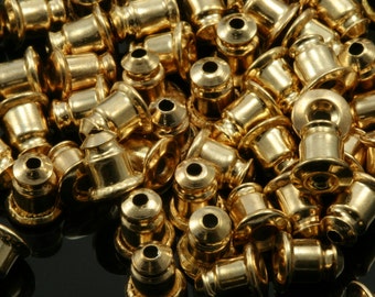 18K Real Gold Plated Earing Back Stopper Brass Earring Back - Etsy