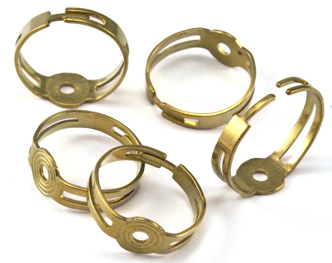Raw Brass Adjustable Knuckles Ring, Industrial Charms (19mm/us 9) -1024 ...
