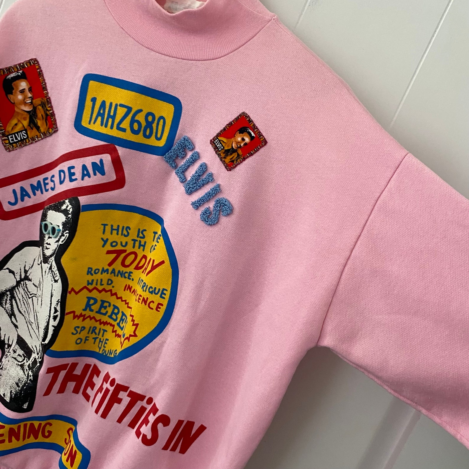 Vintage James Dean Elvis Baby Pink International Weekend Graphic ...