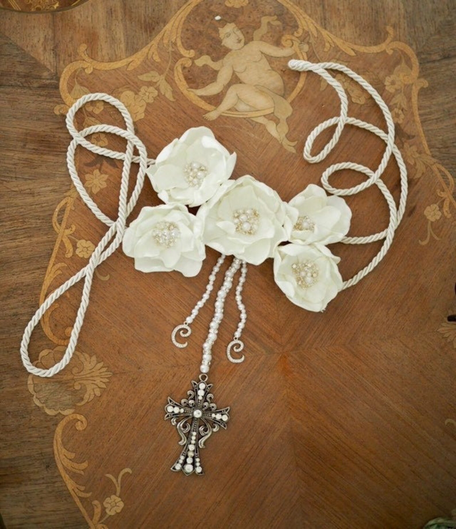 Personalizado Blanco Boda Laso Personalizado Hecho Lazo de - Etsy España