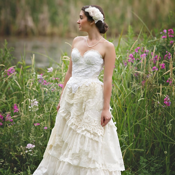 Rustic Lace Dress - Etsy