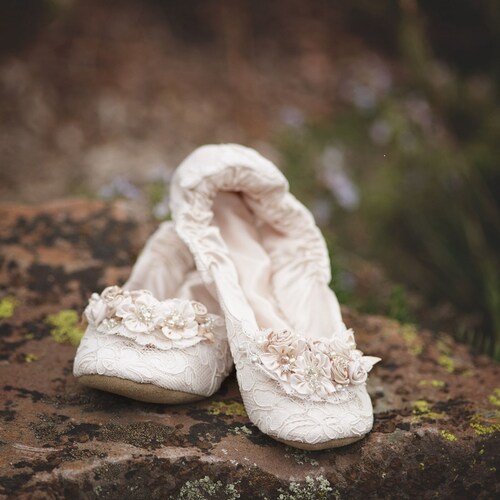 Lace Bridal Ballet Shoeprincess Ballerina Slipper Lace Dance - Etsy