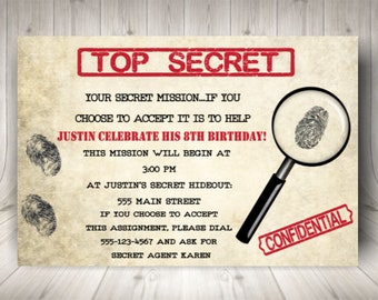 Secret party invite | Etsy