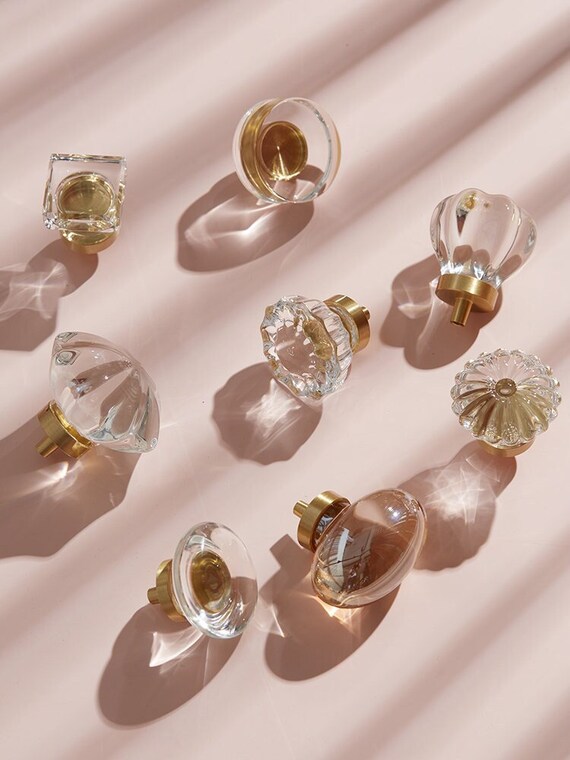 Clear Crystal Knob Drawer Pull Single Hole Cabinet Knob - Etsy