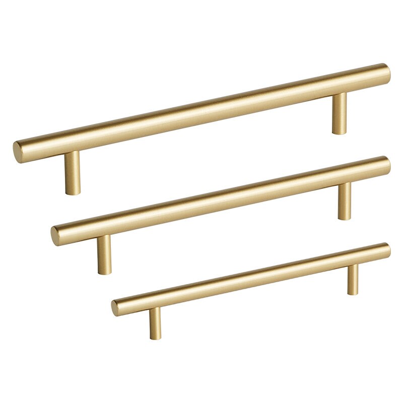 Simple Brass Door Handles Golden Drawer Pull Cabinet Handle | Etsy