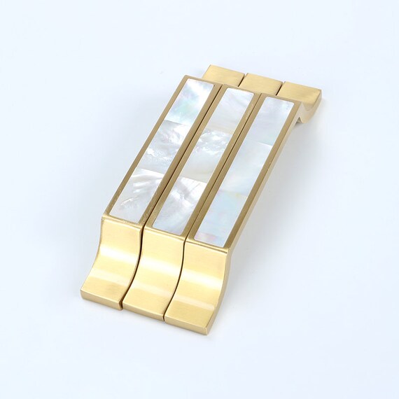 5 Solid Brass Cabinet Handle Golden Drawer Pull Metal | Etsy