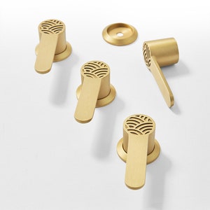 Brass Cabinet Pull Golden Drawer Knob, Wine Cabinet Pull Solid Brass ...