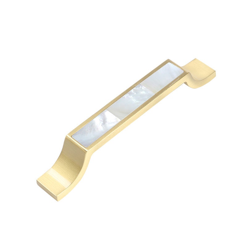 5 Solid Brass Cabinet Handle Golden Drawer Pull Metal | Etsy