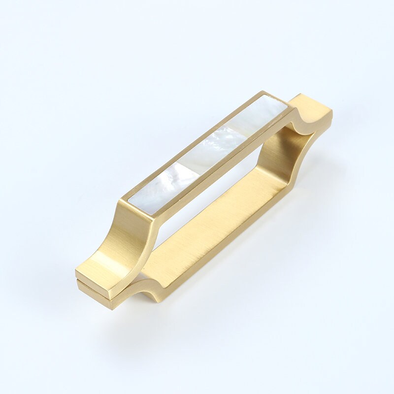 5 Solid Brass Cabinet Handle Golden Drawer Pull Metal | Etsy