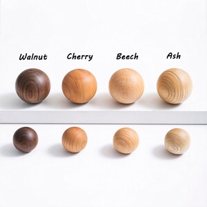 Walnut Beech Knob Cabinet Drawer Knob and Pull, Cherry Wood Knob Dresser Knob, Ash Wooden Knob ...
