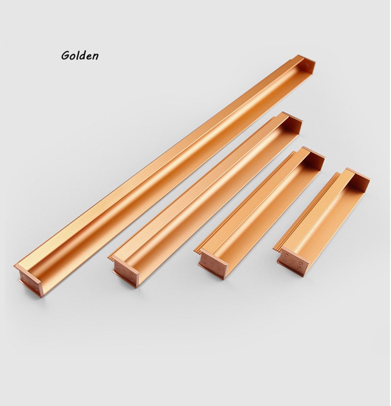 Invisible Cabinet Handles Door Pulls Gold Black Drawer Dresser - Etsy