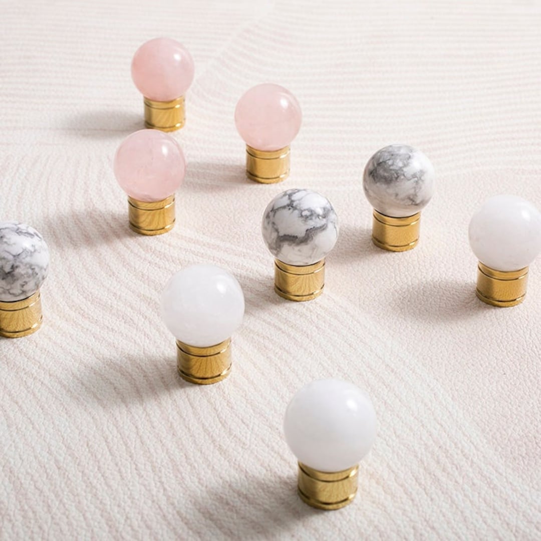 Light Bulb Shaped Crystal Knob, Brass Cabinet Door Knob Ball Knob ...