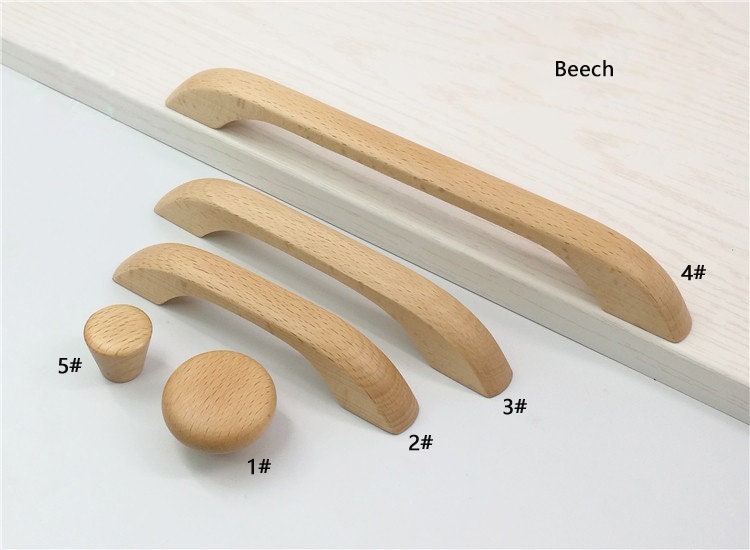 3.8 5 7.6 Raw Wood Door Pull Handle Solid | Etsy